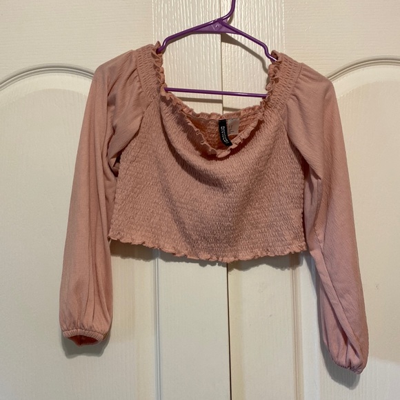 Tops | Hm Off The Shoulder Pink Top | Poshmark